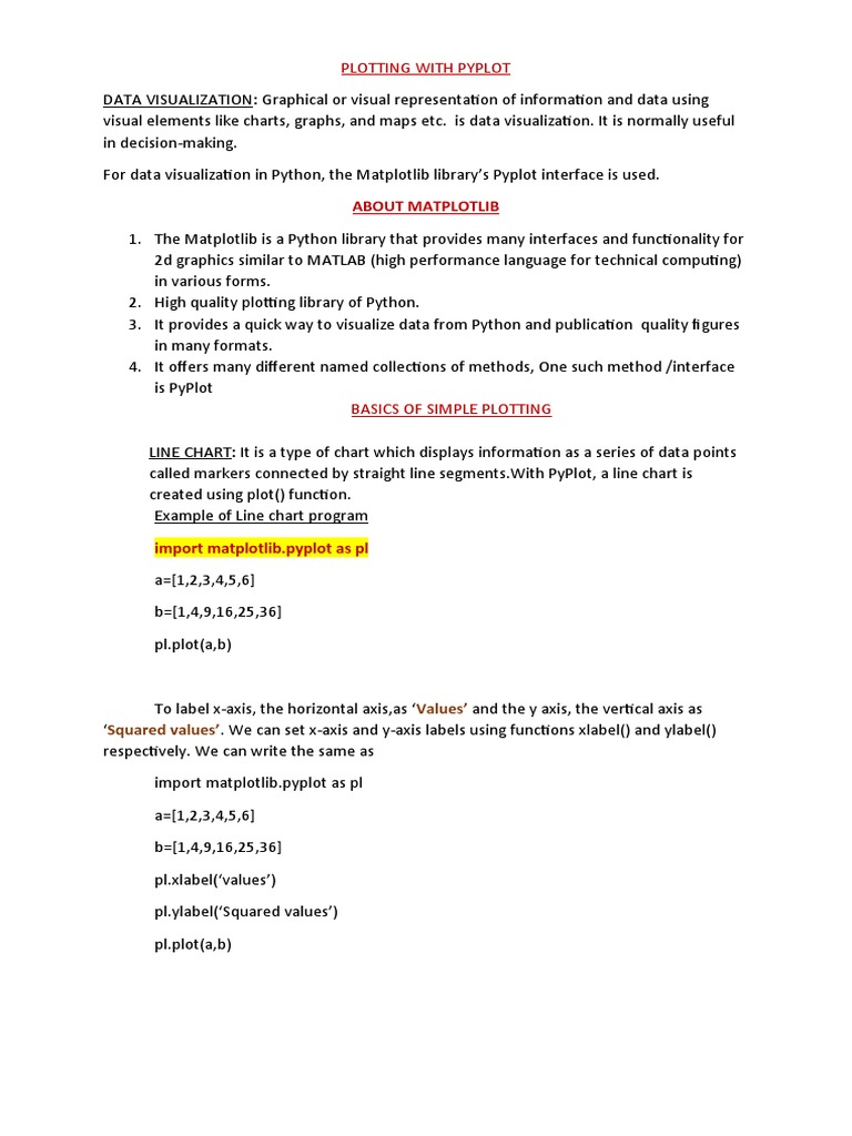 17 Plotting With Pyplot | PDF | Chart | Computer Programming