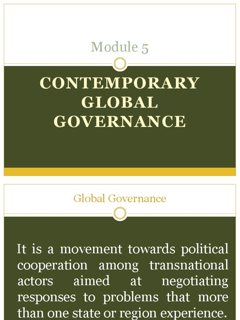 Understanding Global Governance and the UN | PDF | International ...