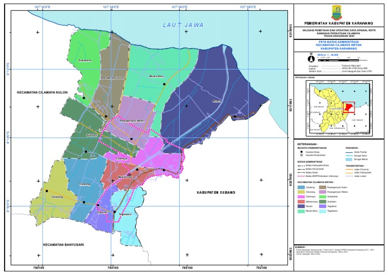 01 Peta Administrasi Kec Cilamaya | PDF