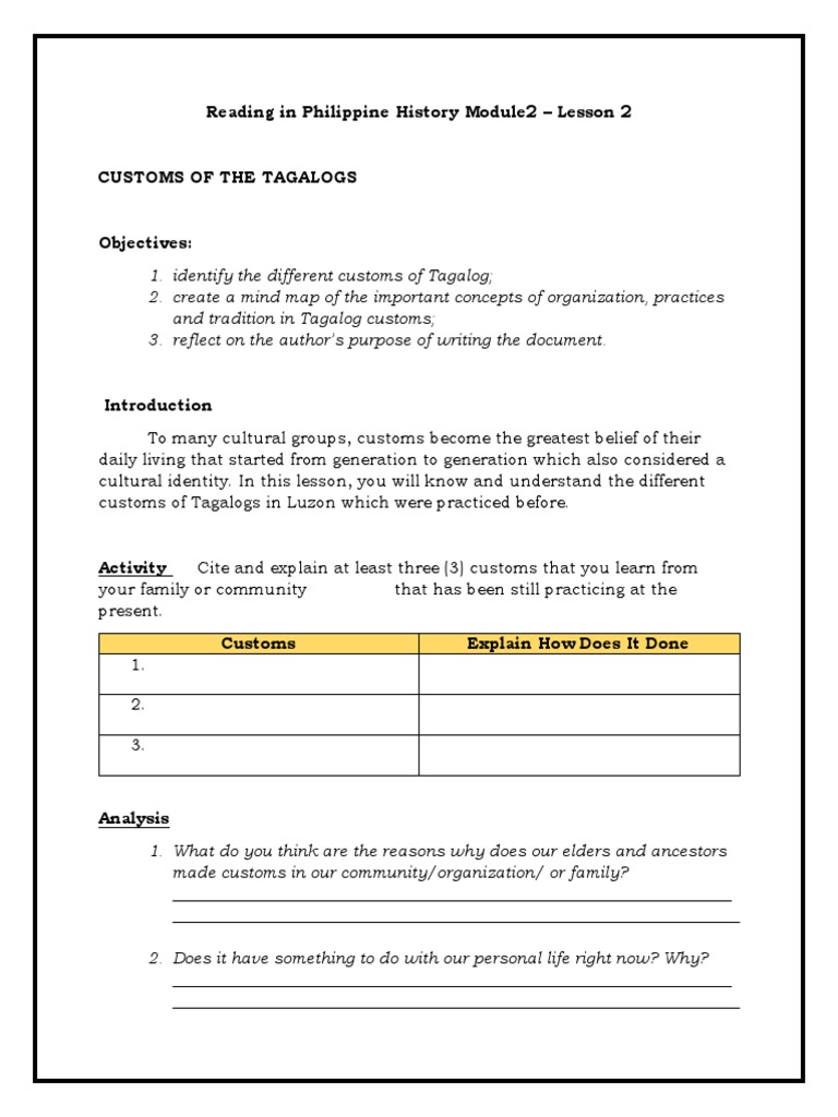 Reading in Philippine History Module2 - Lesson 2 | Download Free PDF ...