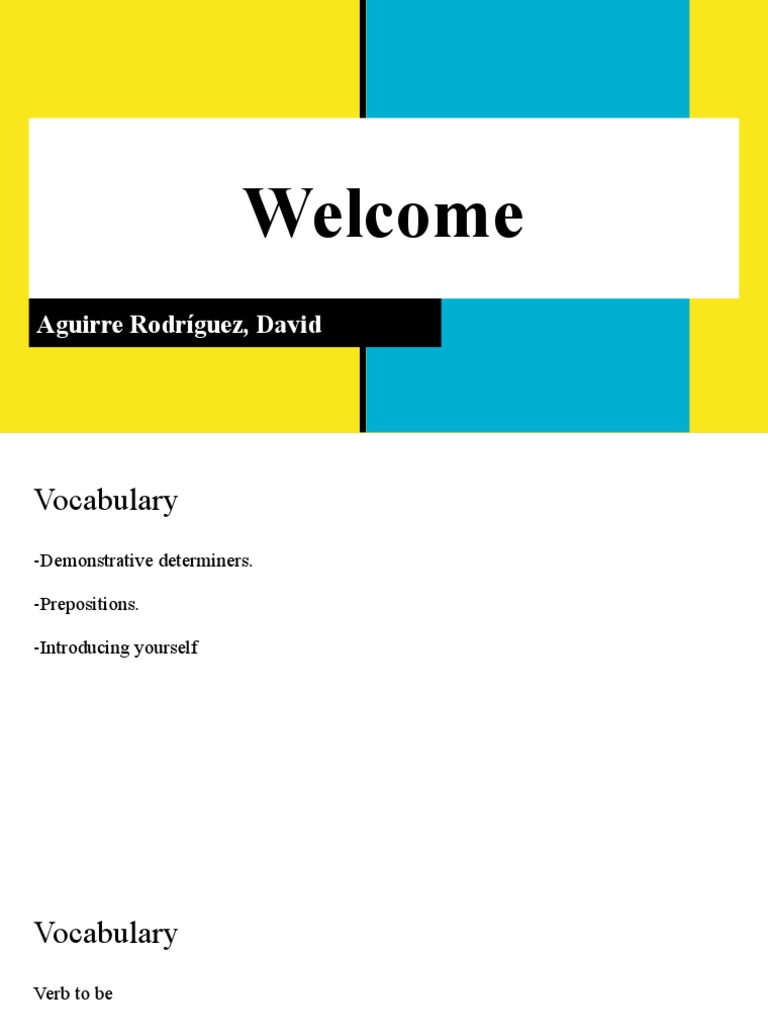 Vocabulario y Estructuras Básicas en Inglés | PDF | Lingüística | Sintaxis