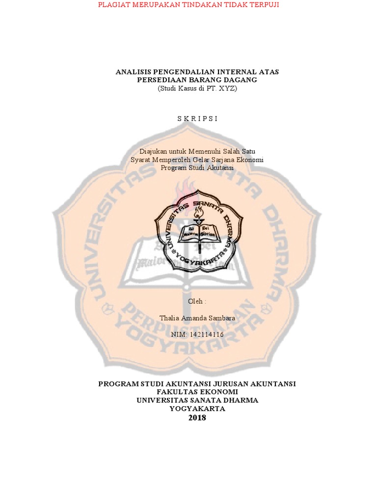 Contoh Analisis Spi Persediaan | PDF