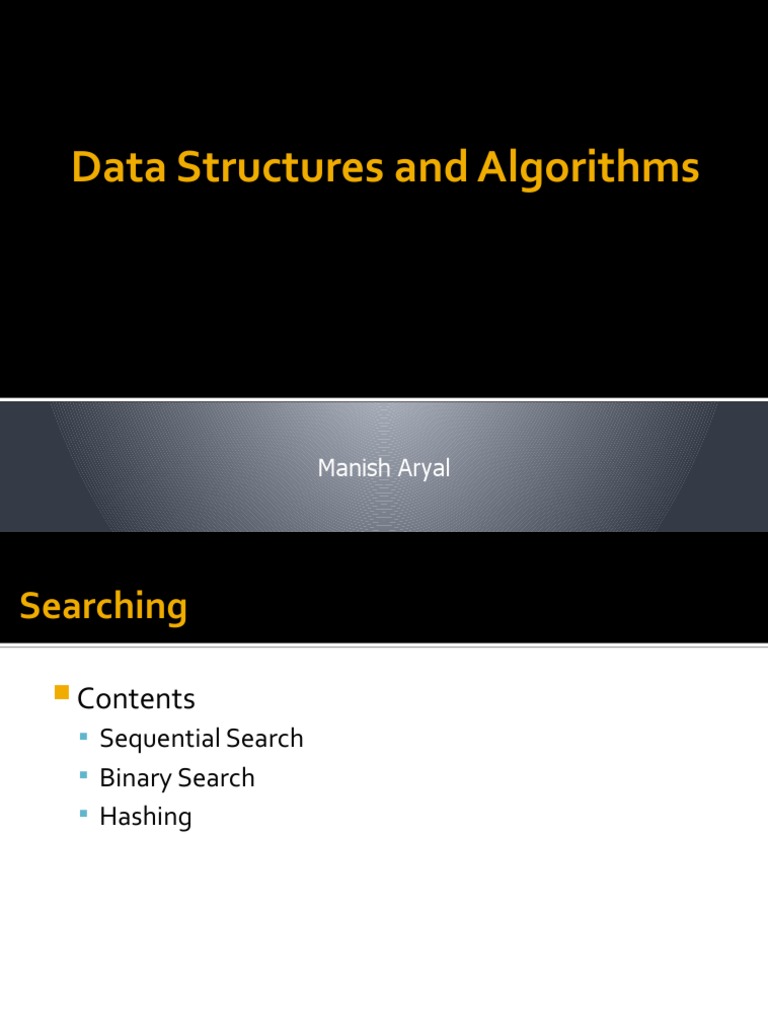 DSA Chapter 08 (Searching) | PDF | Array Data Structure | Applied Mathematics