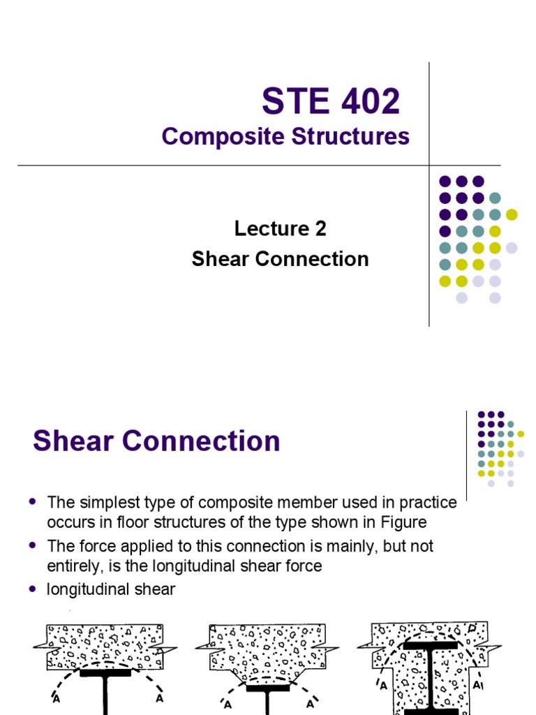 Composite Beam Shear Connection | PDF | Beam (Structure) | Bending