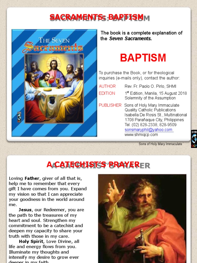 Understanding the Sacrament of Baptism | PDF | Baptism | Sacraments