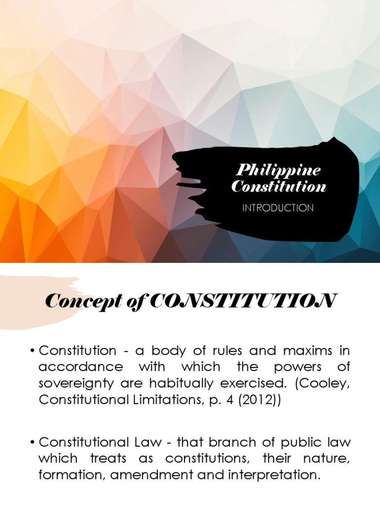 Philippine Constitution Introduction | PDF | Presidents Of The United ...