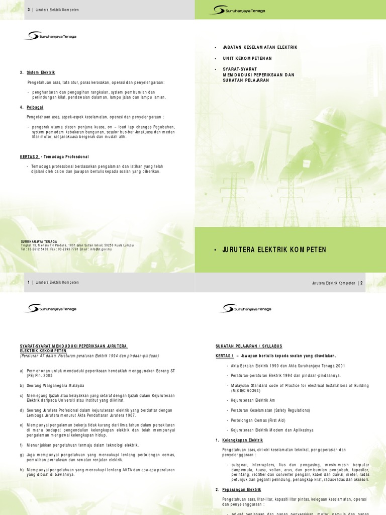 Panduan Kekompetenan Jurutera Elektrik Kompeten | PDF