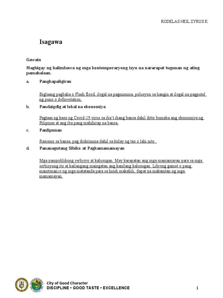 Ap10 q1 Module 1 | PDF