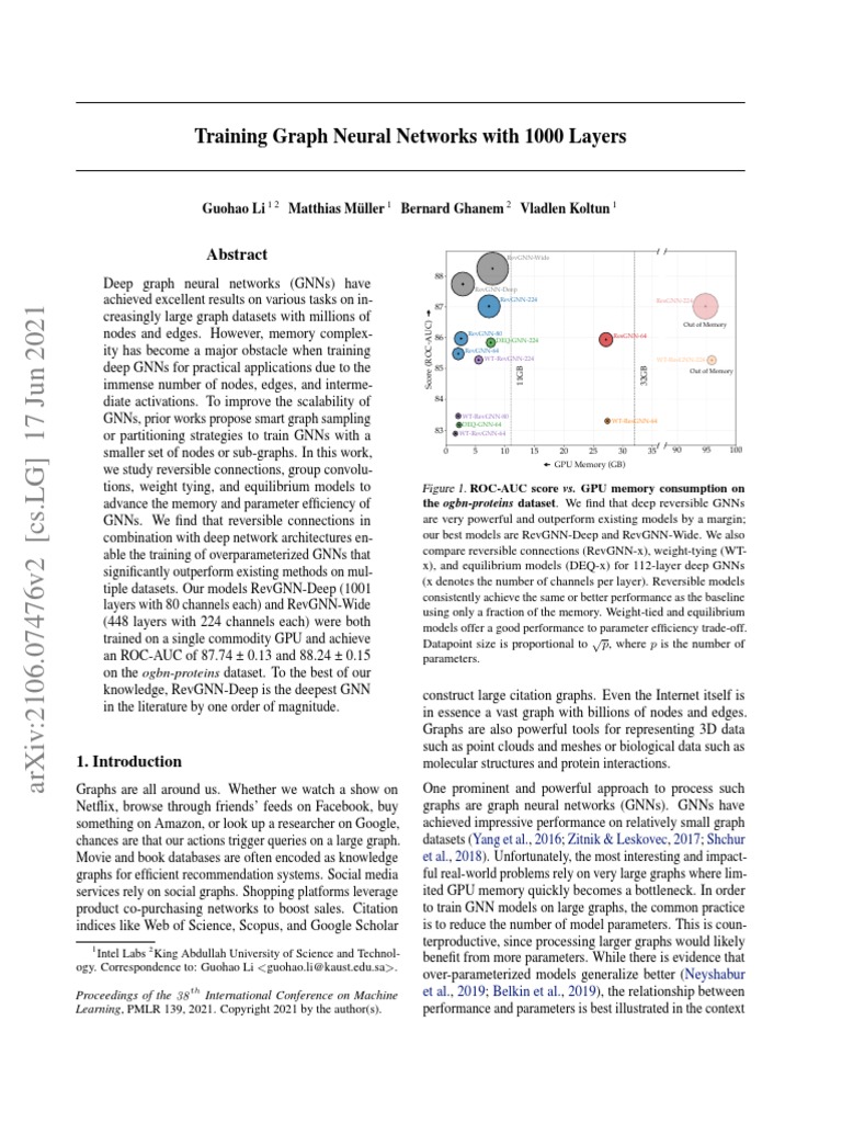 Training Graph Neural Networks With 1000 Layers | PDF | Artificial ...