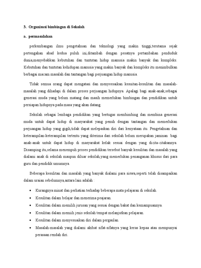 Organisasi Bimbingan Sekolah | PDF | Karier & Perkembangan