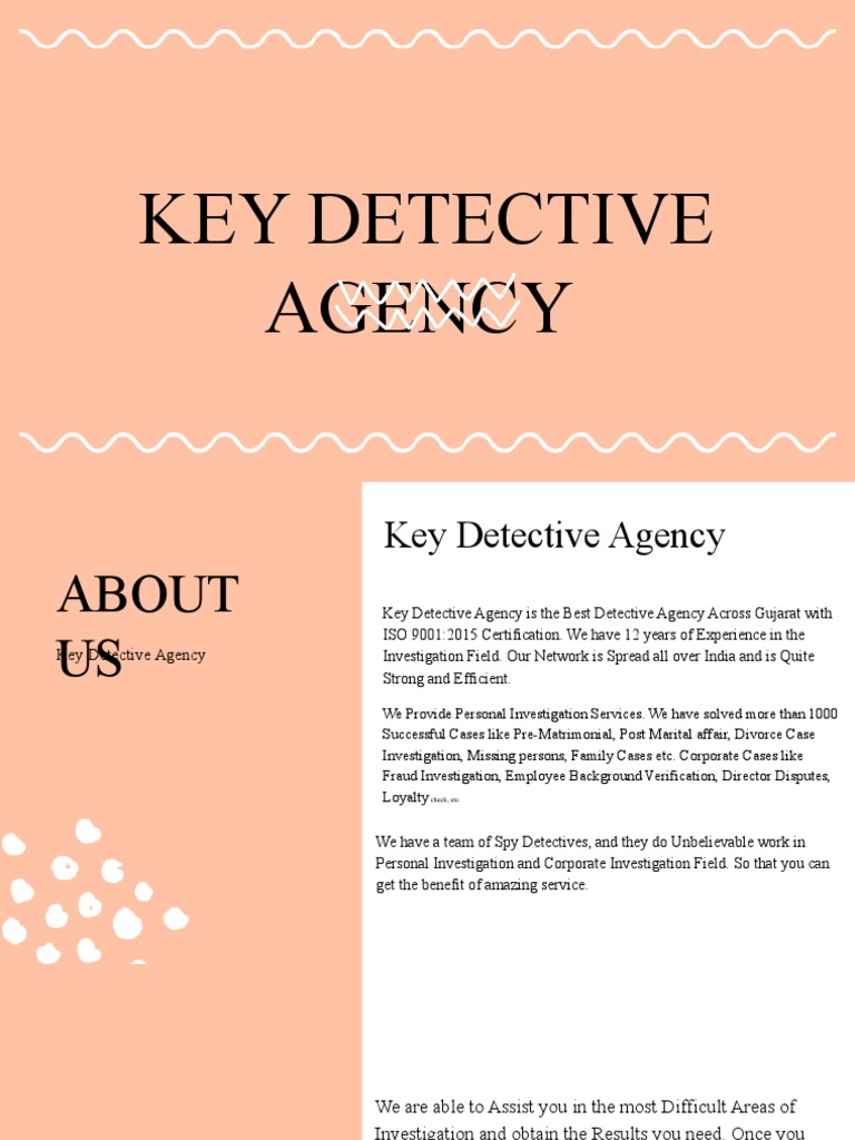 Key Detective Agency | PDF | Detective | Background Check