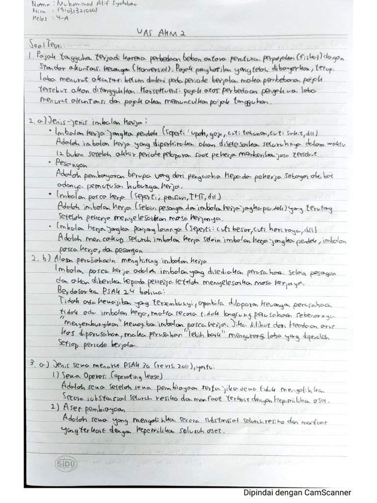 Muhammad Alif Syahbana - UAS AKM 2 | PDF