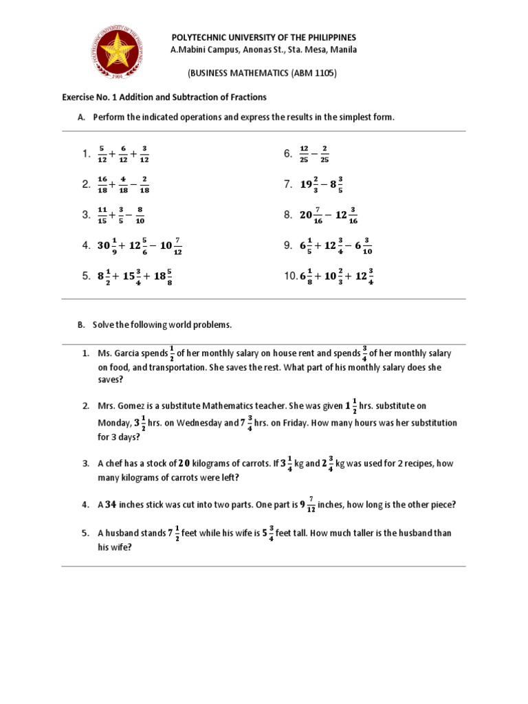 Polytechnic University of The Philippines | PDF | Arithmetic | Mathematics