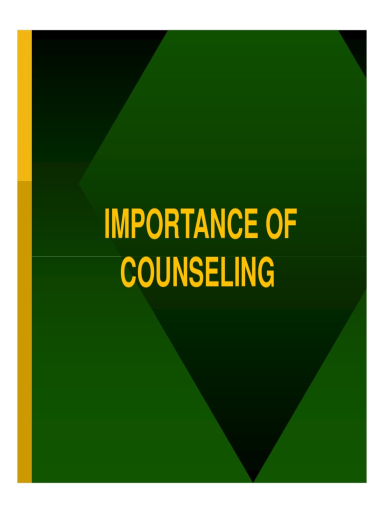 Significance of Counseling in Modern Life | PDF | Counseling Psychology ...