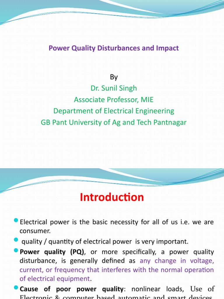 Power Quality Disturbances Guide | PDF | Electronic Engineering | Force