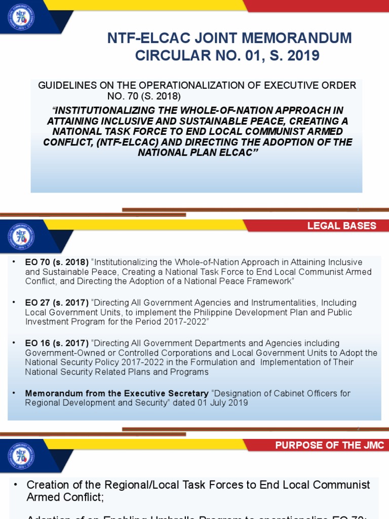 Ntf-Elcac Joint Memorandum CIRCULAR NO. 01, S. 2019 | Download Free PDF ...