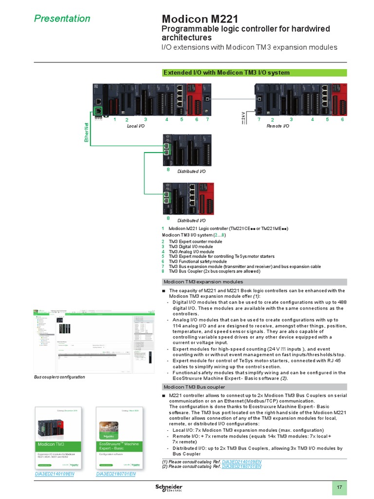 Catalog Modicon M221 Programmable Logic Controller For Hardwired ...