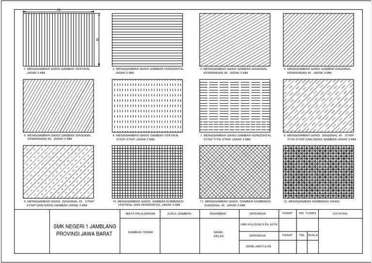 Menggambar Macam-Macam Garis | PDF