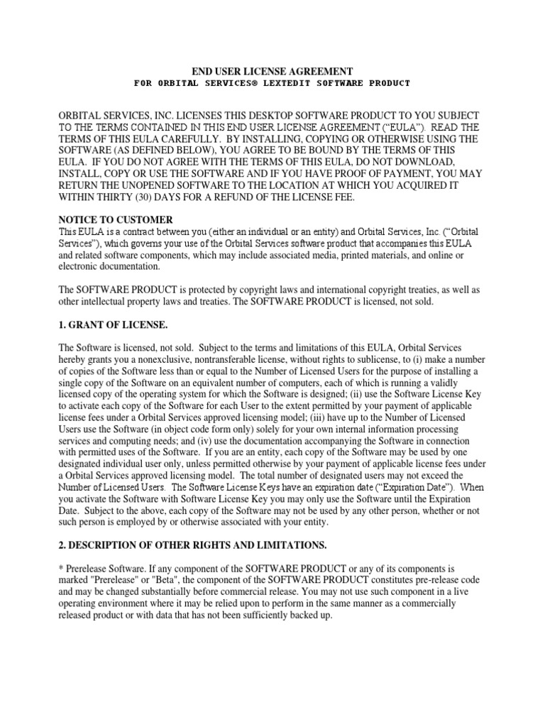 EULA | PDF | License | Source Code