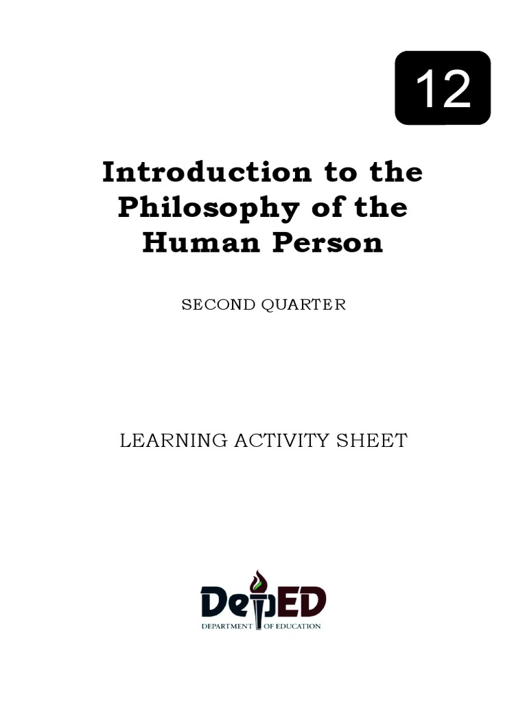 Introduction To The Philosophy of The Human Person: Learning Activity ...