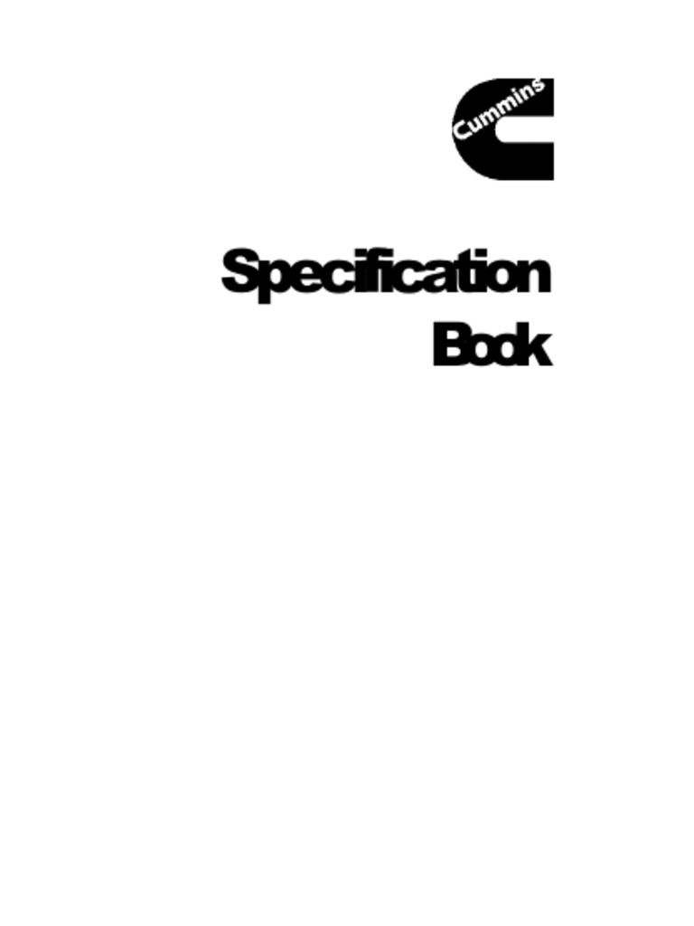Specification Book - Janaki Sent | PDF | Cummins | Pascal (Unit)