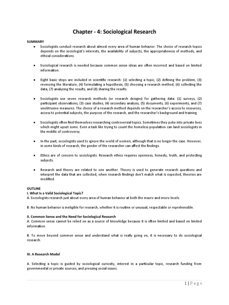 Sociological Research: Methods and Ethics | PDF | Survey Methodology ...