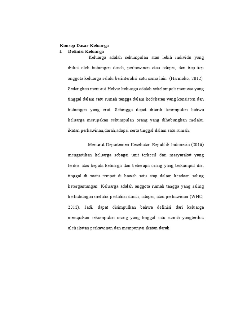 Konsep Dasar Keluarga dan Tipe-Tipenya | PDF | Kesehatan Holistik ...