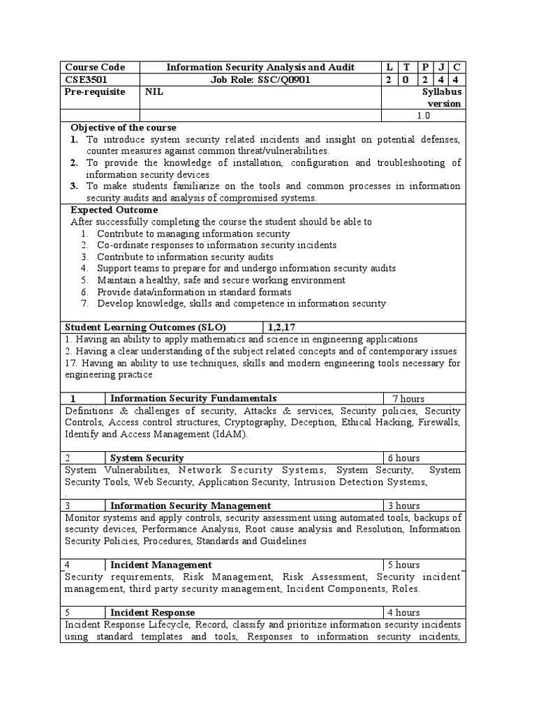 CSE3501 - INFORMATION-SECURITY-ANALYSIS-AND-AUDIT - ETH - 1.0 - 62 - CSE3501 Information ...