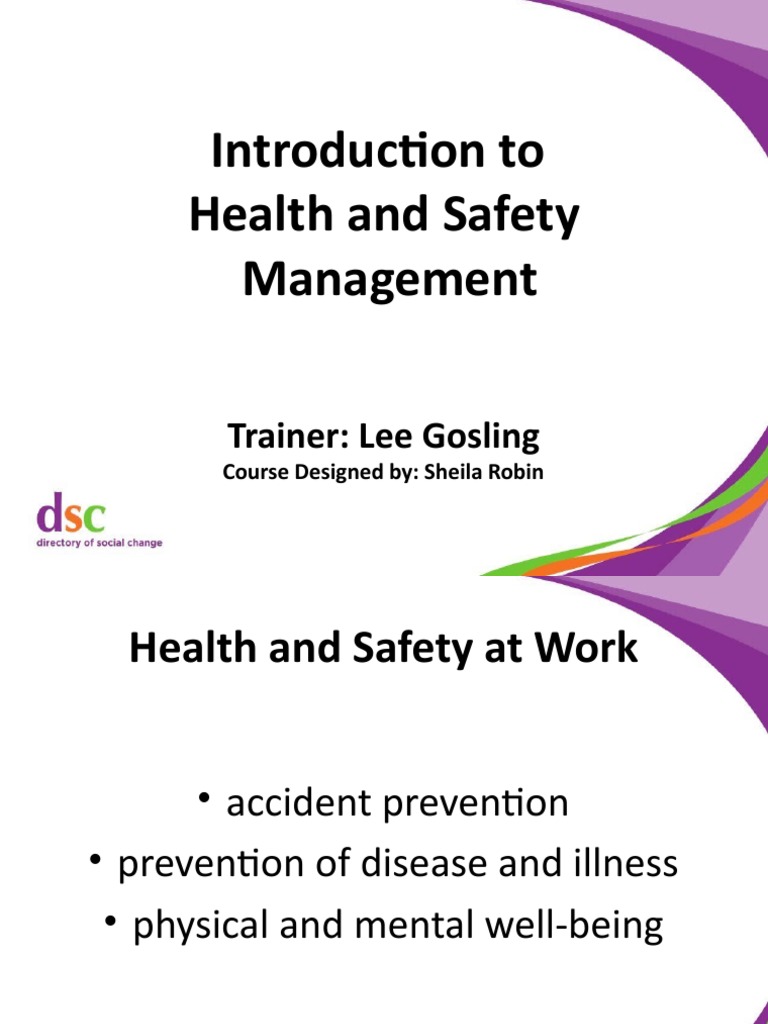Introduction To Health and Safety Management | PDF | Occupational ...