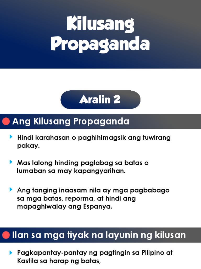 Aralin 2 - Kilusang Propaganda | PDF
