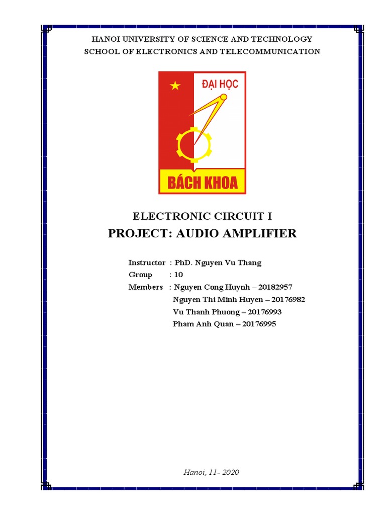 Final - Report - Group10 - Function - Audio-Amplifier - IC 08.25.55 | PDF | Amplifier ...