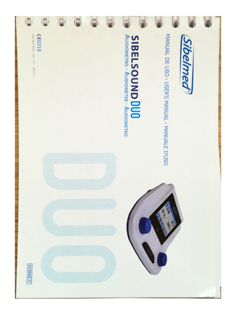 Manual de Uso Sibelsound DUO Audiometro | PDF