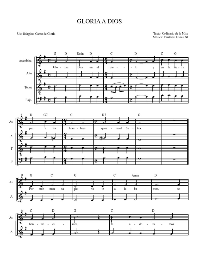 Gloria A Dios, Cristobal Fones, SJ | PDF | Cristo (título) | Mitología