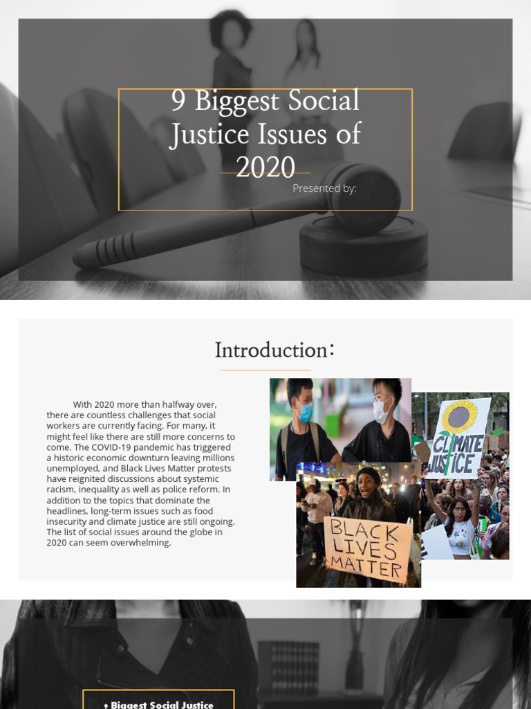 9 Biggest Social Justice Issues of 2020: Presented by | PDF | Violence ...