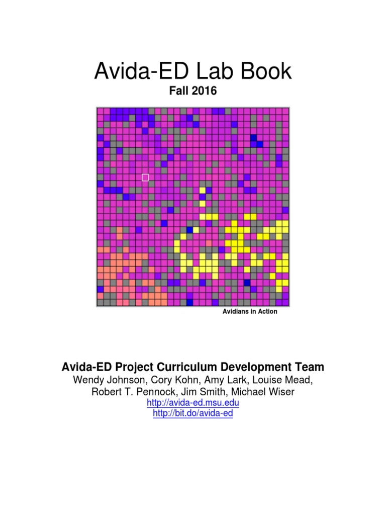 Avida-ED Lab Book: Fall 2016 | PDF | Natural Selection | Evolution