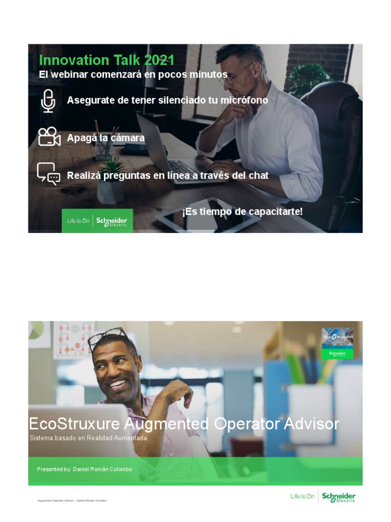 Innovación 2021: EcoStruxure Augmented Operator Advisor | PDF ...
