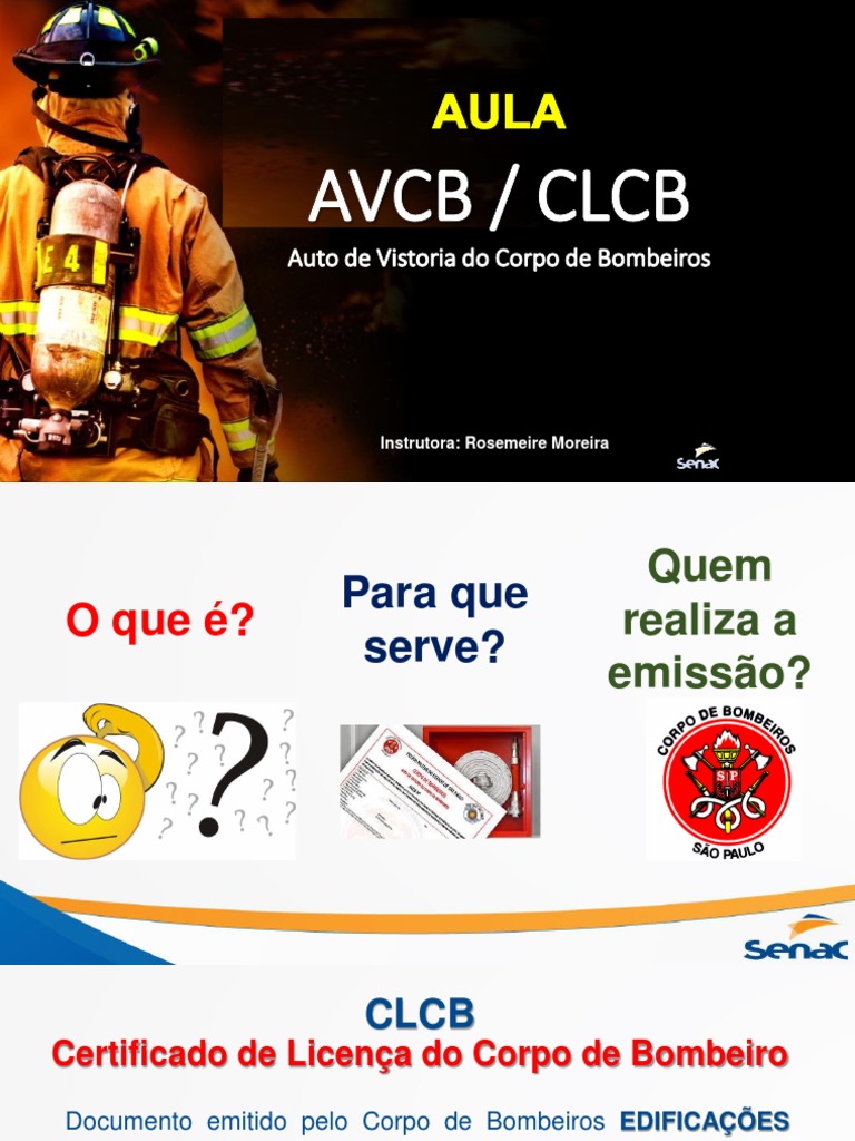 Aula 2 - Avcb - CLCB | PDF | Combate a Incêndios | Incêndios