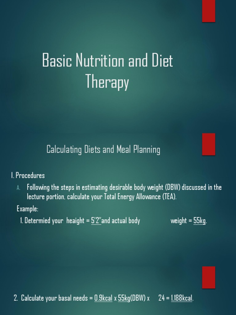 LAB Calculating Diets and Meal Planning Module 1 | PDF | Calorie | Food ...