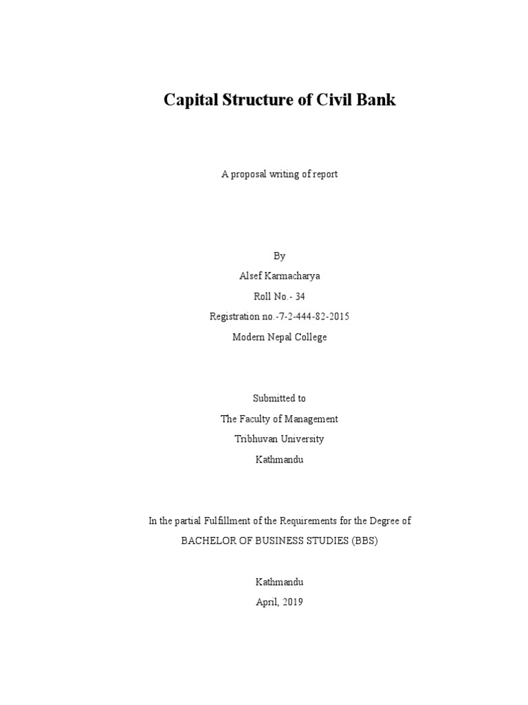 Capital Structure Analysis of Civil Bank | PDF | Capital Structure ...