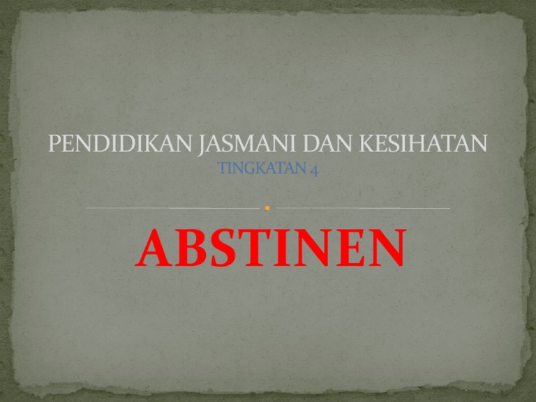 ABSTINEN | PDF