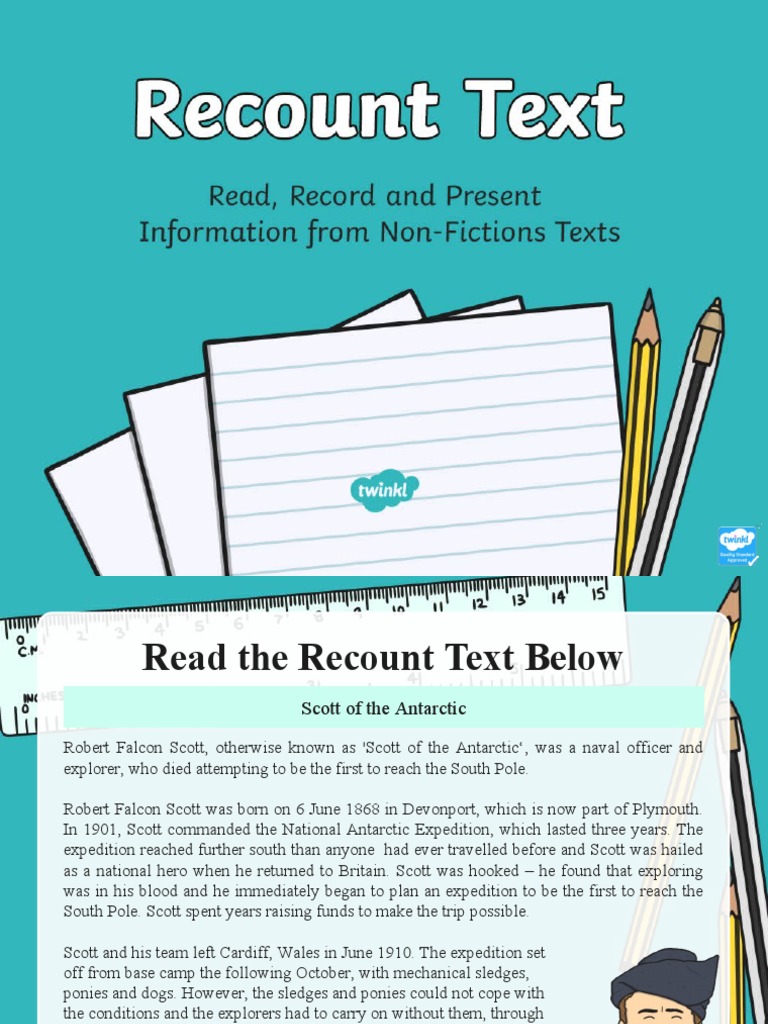 Recount Text-Read, Record and Present Information Powerpoint | PDF ...