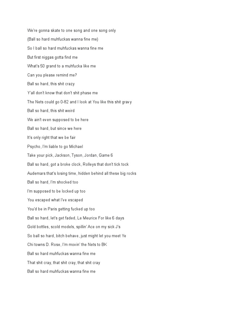 We're Gonna Skate To One Song and One Song Only | PDF