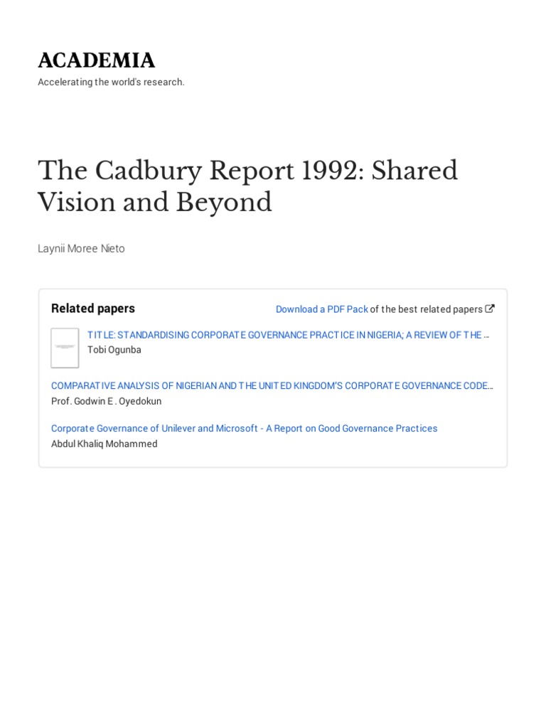 79548-Beyond Cadbury Report Napier Paper-With-Cover-Page | PDF ...