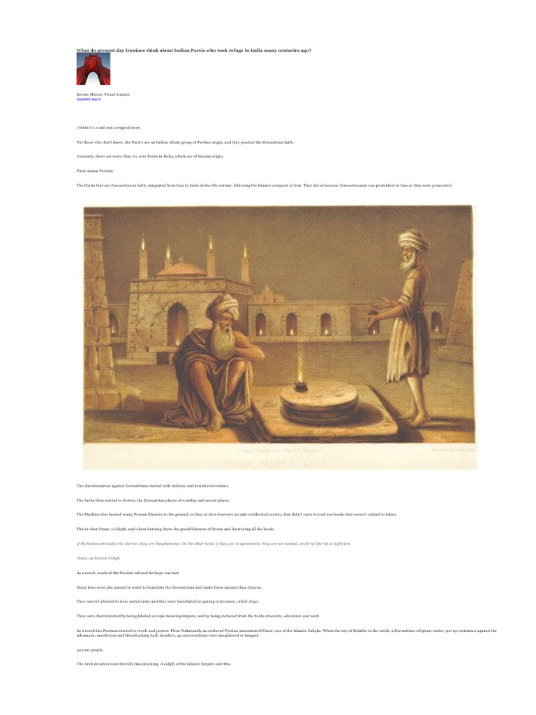 What Do Present Day Iranians Think About Indian Parsis Who Took Refuge ...