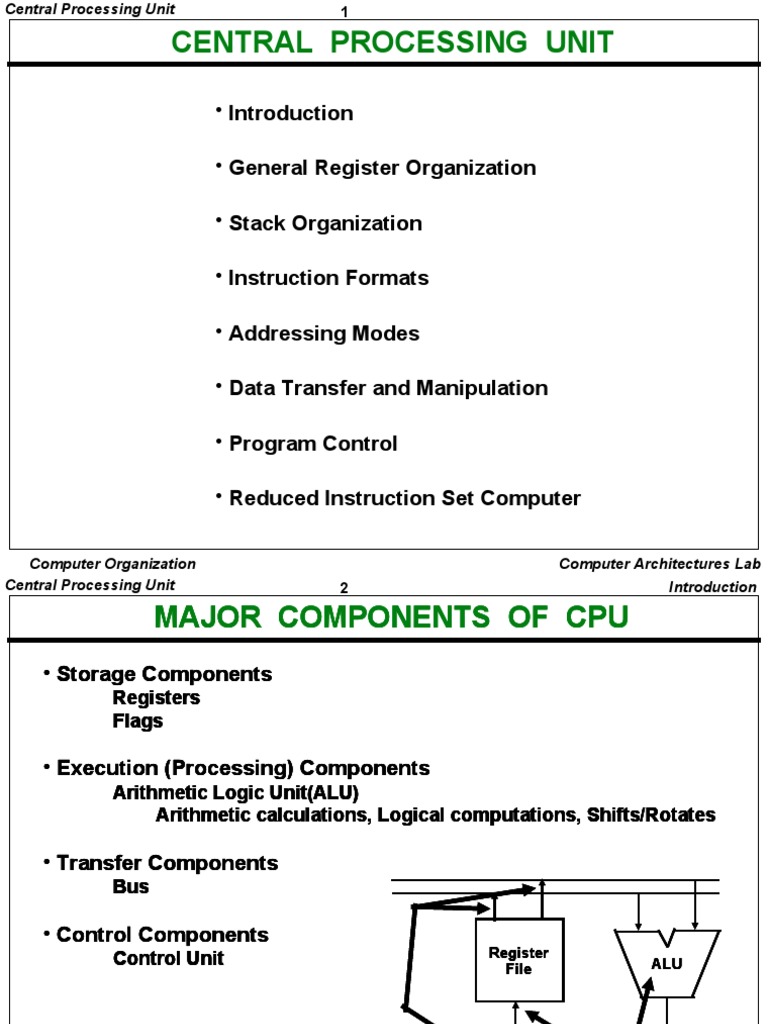 Ch8, Central Processing Unit | PDF | Central Processing Unit | Digital ...