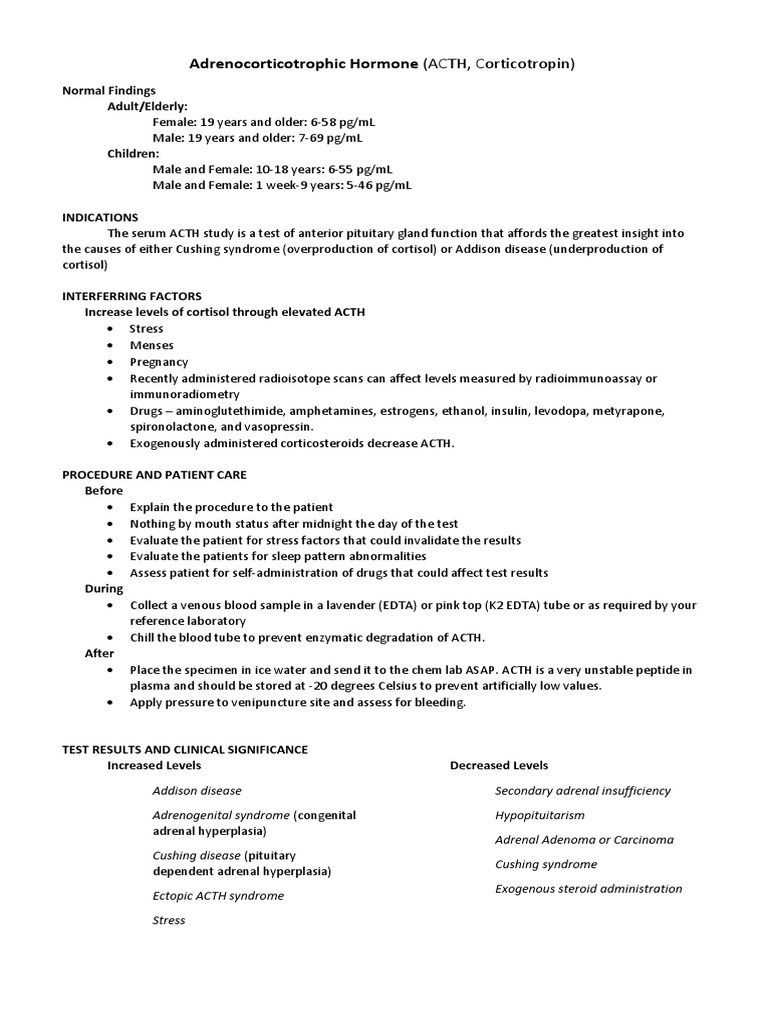 Laboratory Tests For Endocrinology | PDF | Growth Hormone | Hypoglycemia