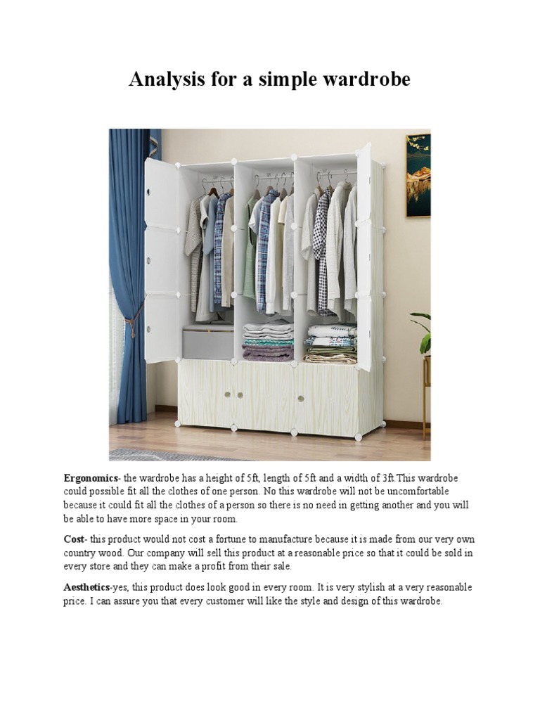 Analysis For A Simple Wardrobe 2 | PDF | Wood | Recycling