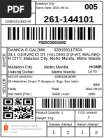 Sample JNT Waybill | PDF