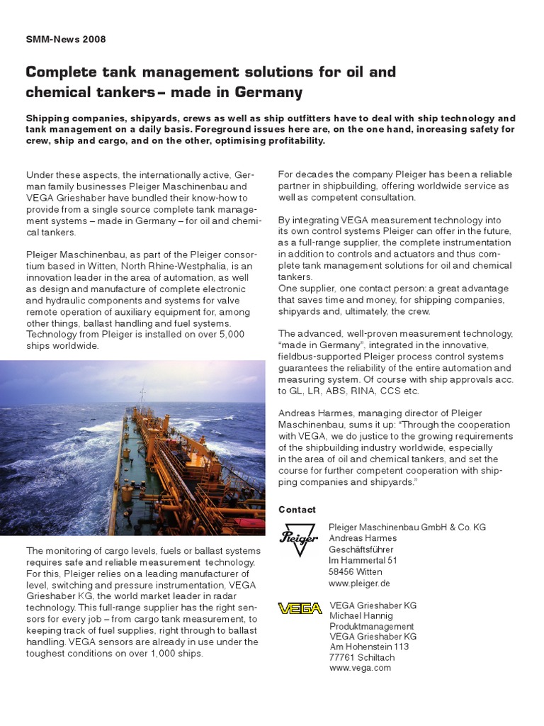 Complete Tank Management Solutions For Oil and Chemical Tankers - Made ...