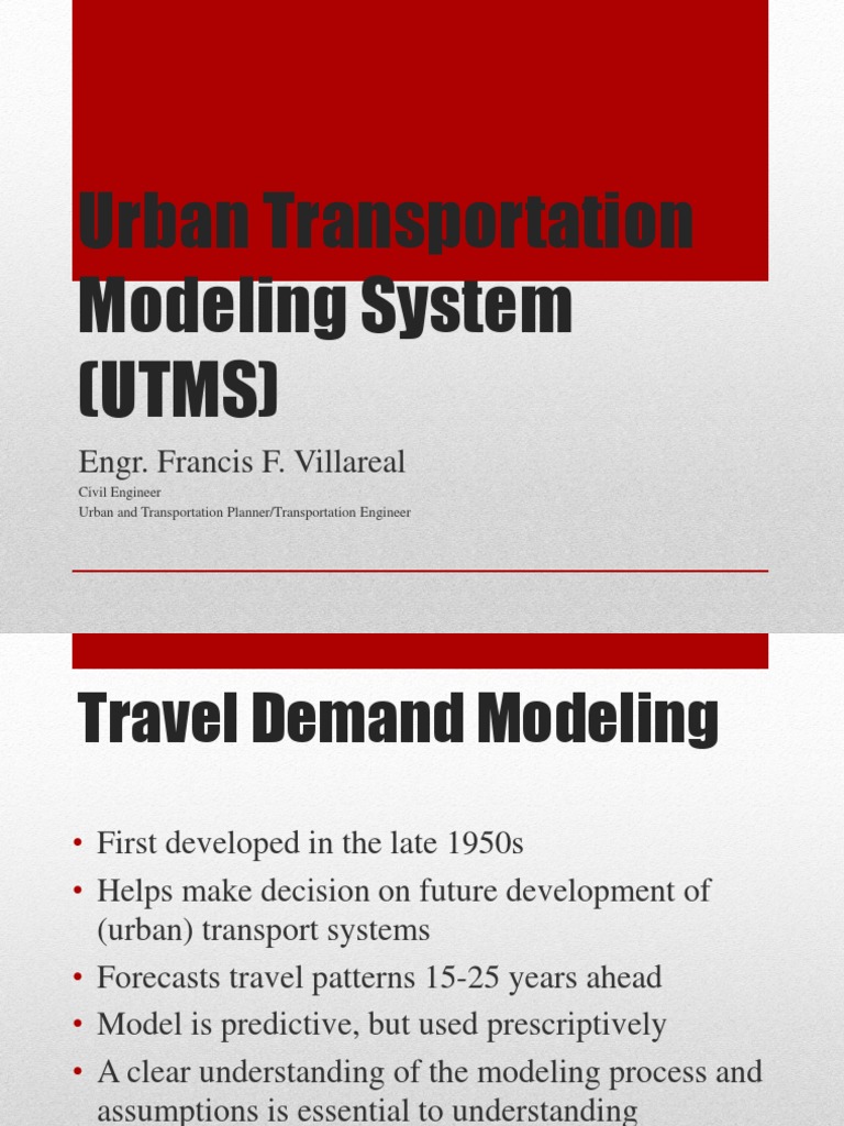Modeling Urban Transportation Systems: A Guide to Understanding Travel ...